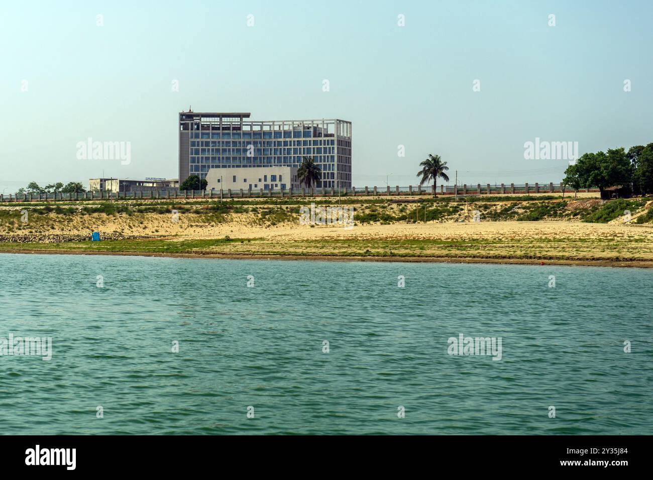 Building Silicon Tower Hi-Tech Park view from the Padma Ganga river ...
