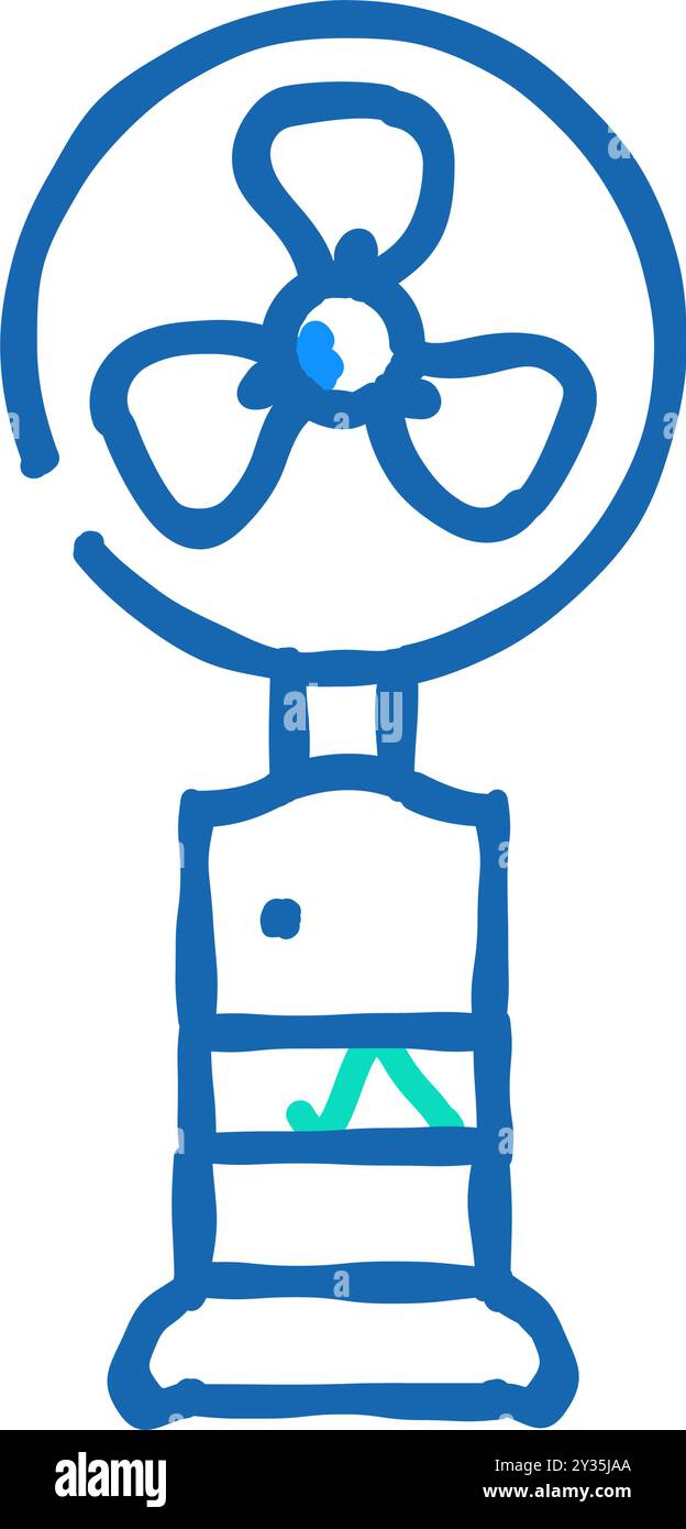 floor fan icon doodle illustration Stock Vector Image & Art - Alamy