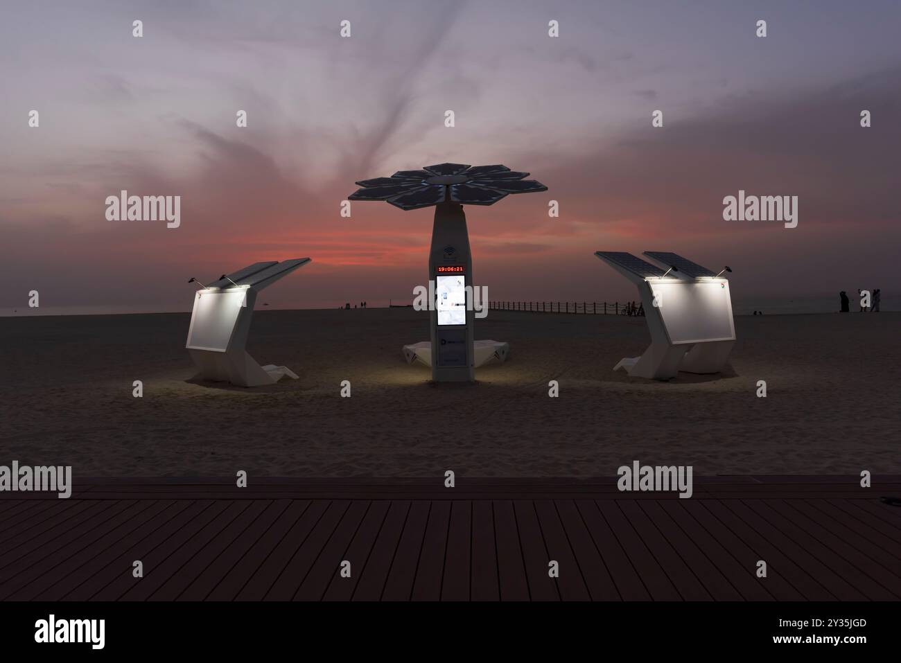 Smart Palm trees provide shade, free WiFi, device charging, powered by ...