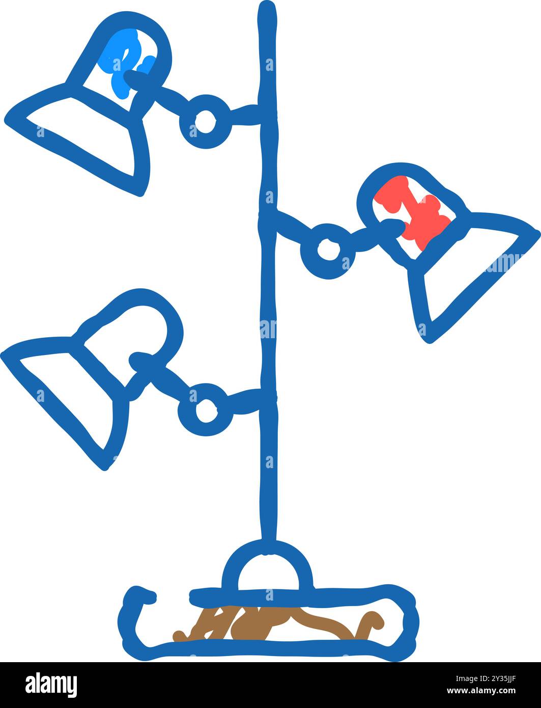 three way lamp icon doodle illustration Stock Vector Image & Art - Alamy