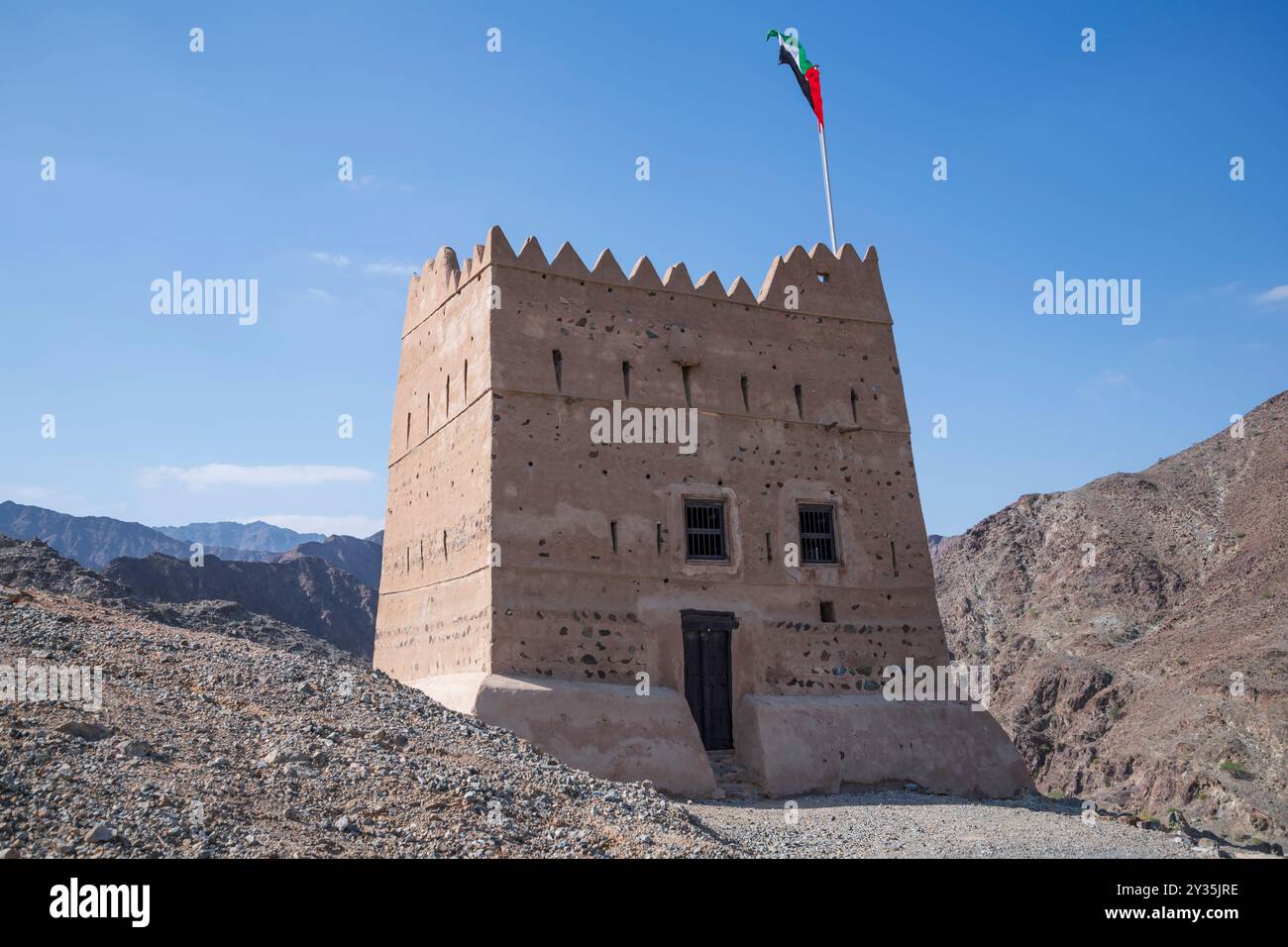 Al Hayl Fortress, built in 1930, stands on a mountain overlooking Al ...