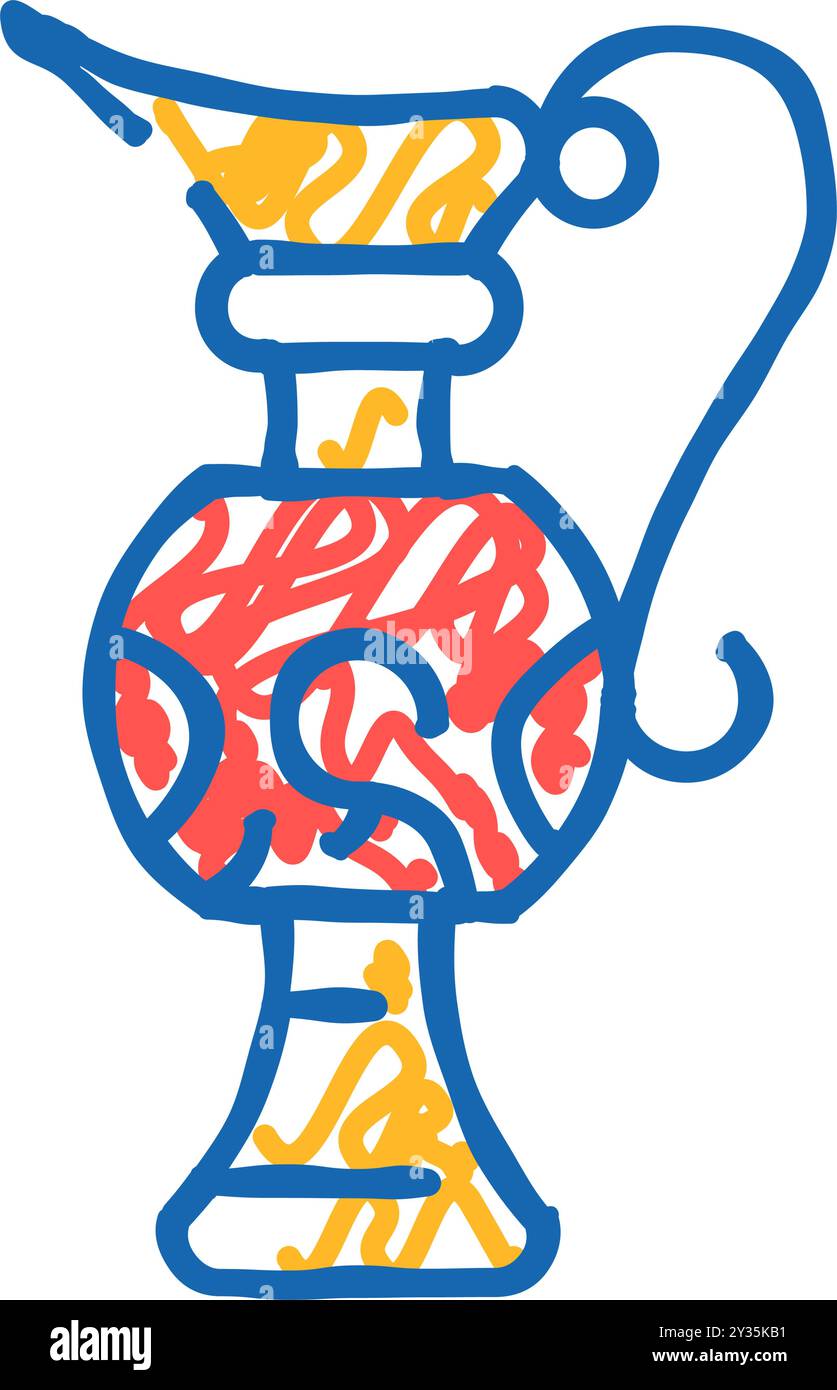 ancient arabic jug for beverage icon doodle illustration Stock Vector ...