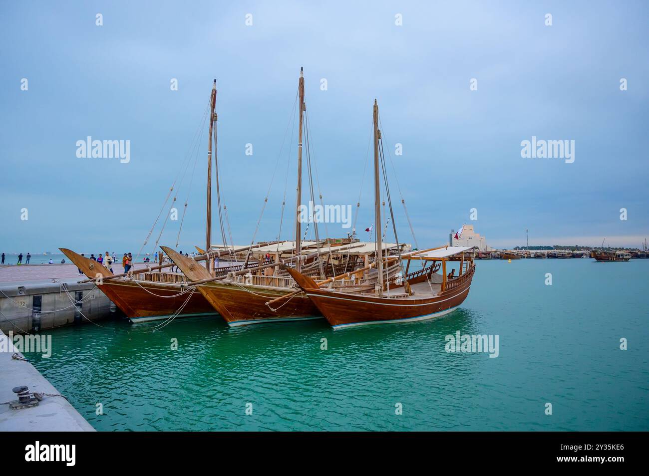Traditional Dhow Boat Festival Katara Beach Qatar Stock Photo - Alamy