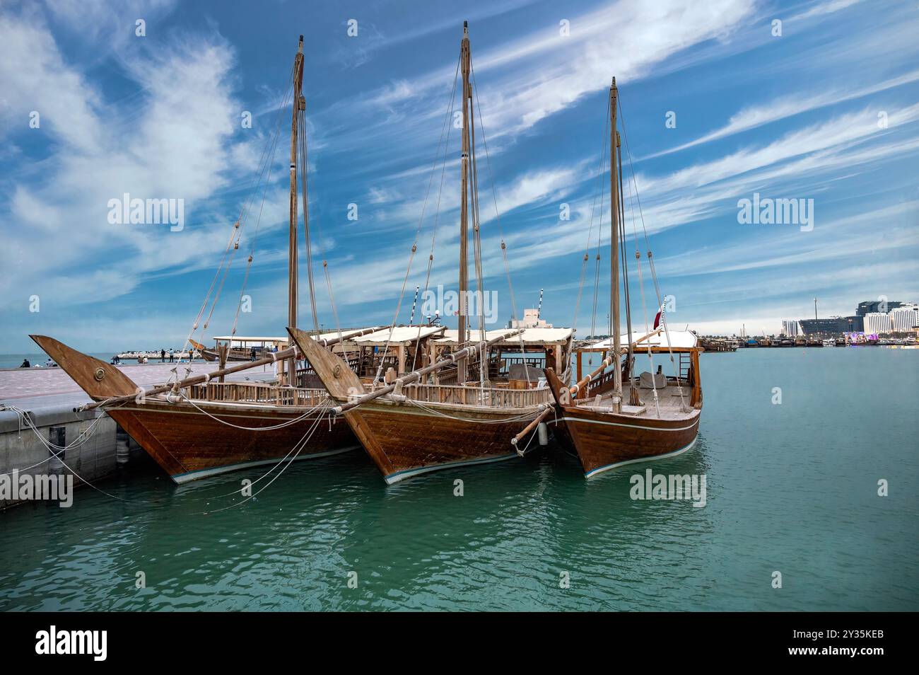 Traditional Dhow Boat Festival Katara Beach Qatar Stock Photo - Alamy