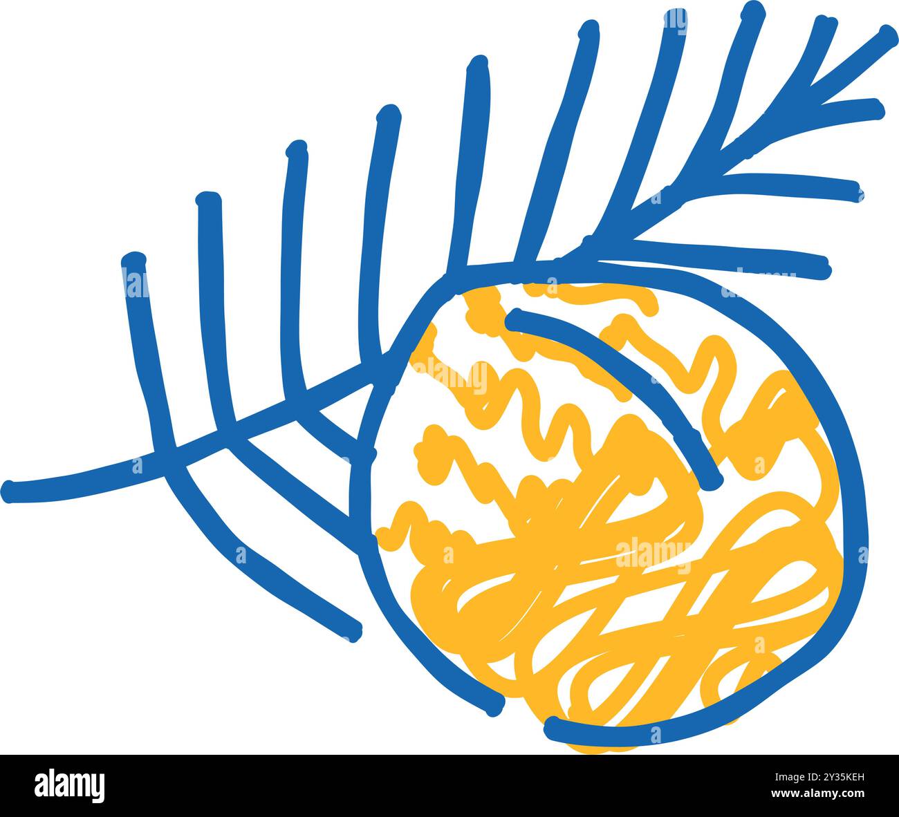 coconut palm leaf icon doodle illustration Stock Vector Image & Art - Alamy