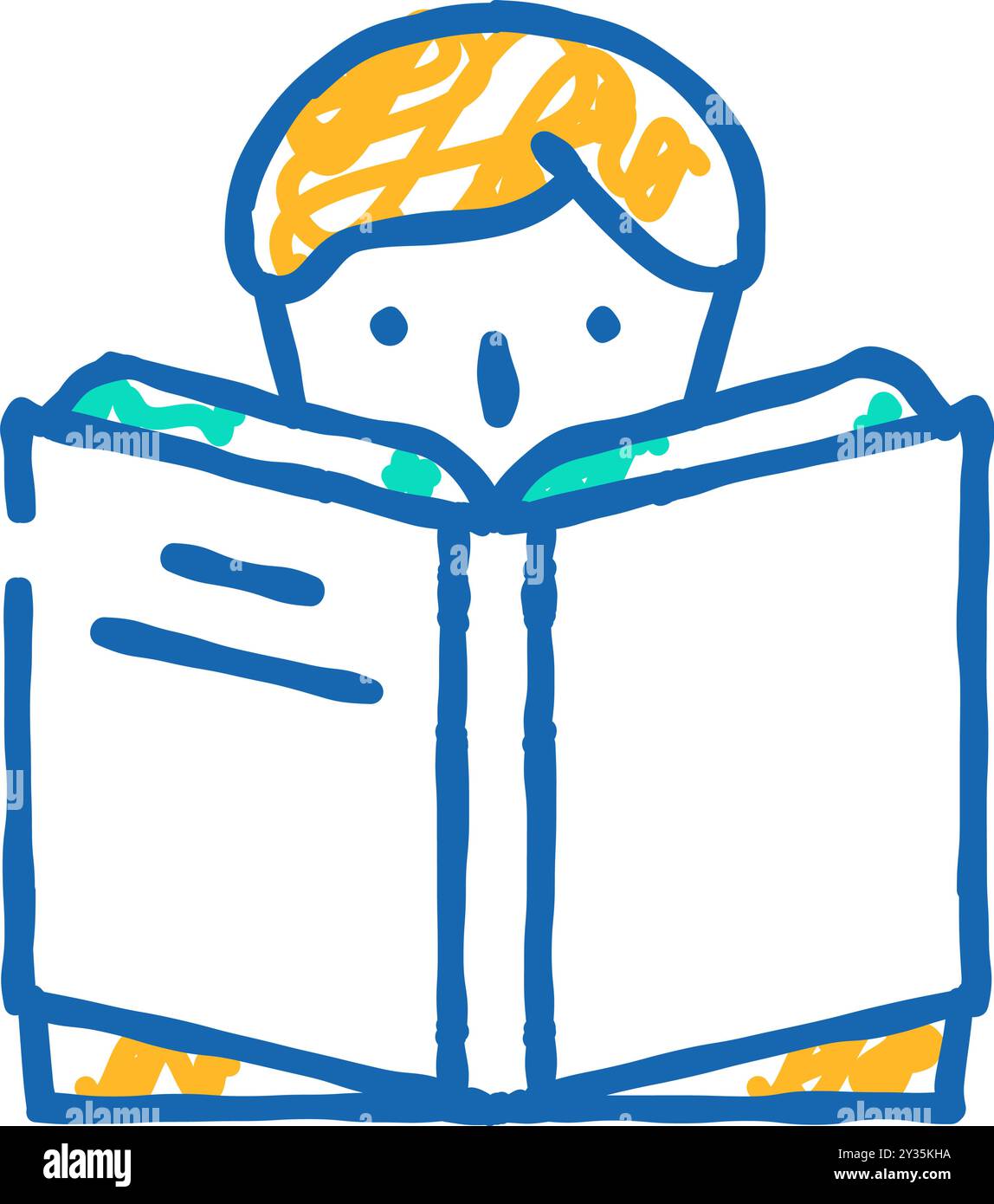 Self reading book icon Cut Out Stock Images & Pictures - Alamy