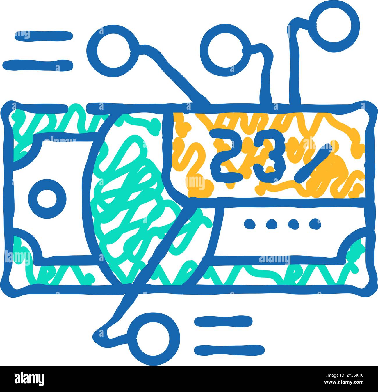 accounting expenses percentage icon doodle illustration Stock Vector ...