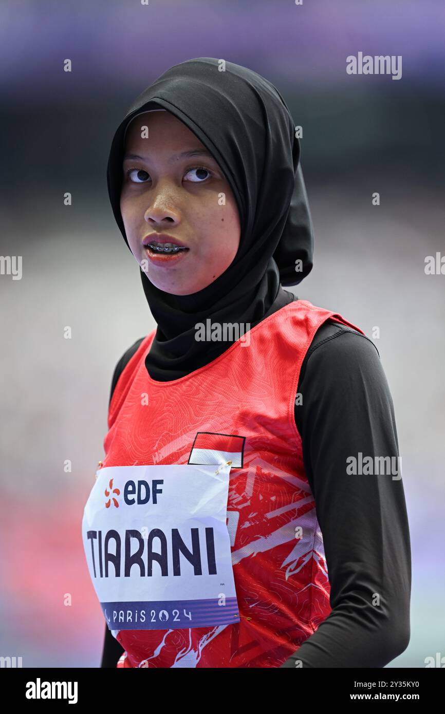 Karisma Evi Tiarani of Indonesia competing in the women’s T63 round ...