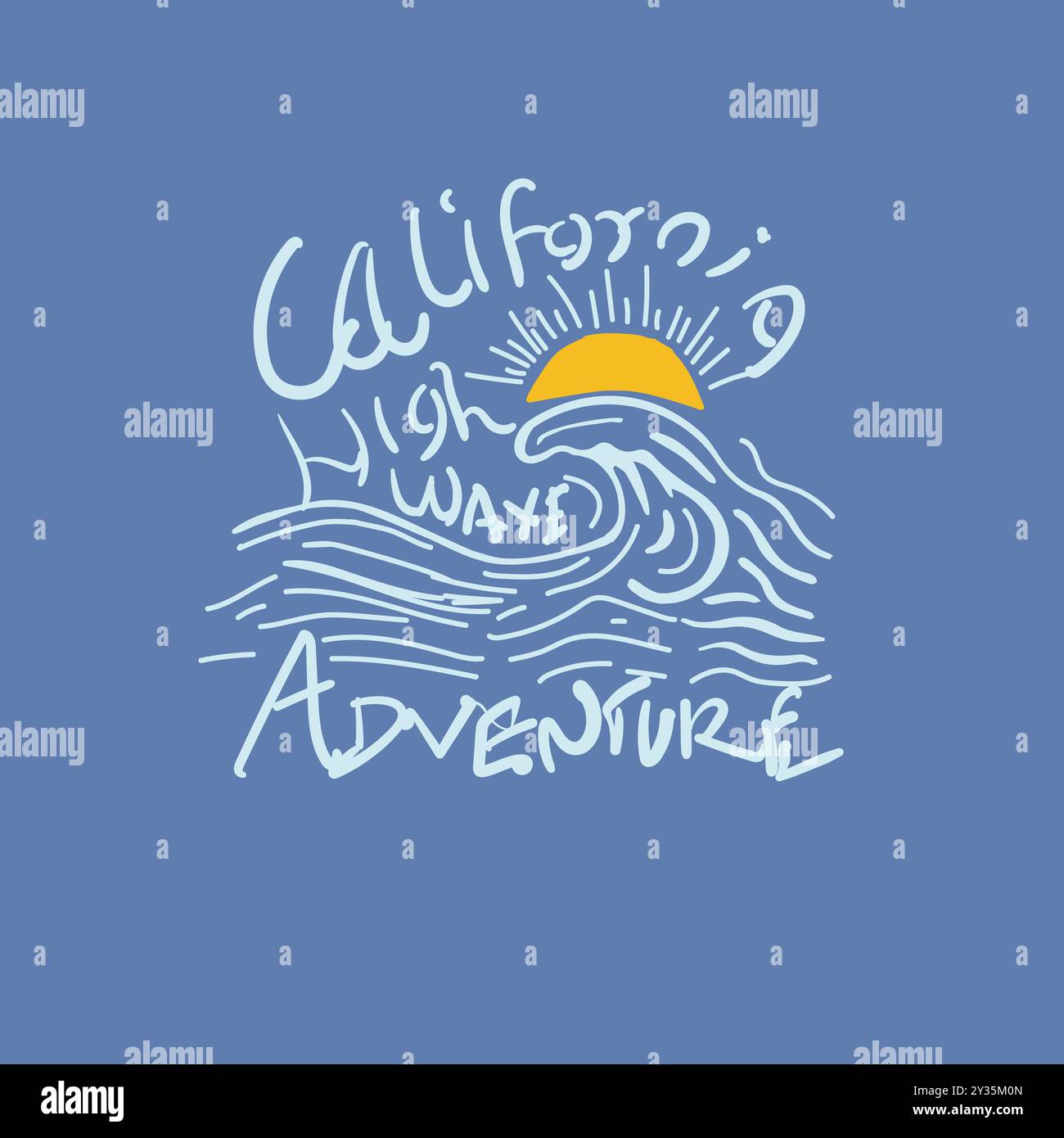California beach adventure Stock Vector Images - Alamy