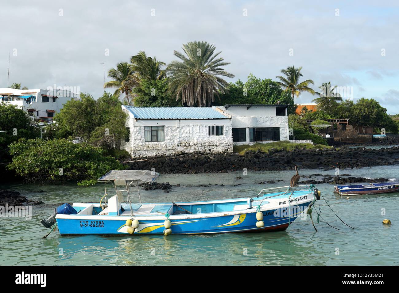 fishing boat, Muelle de Los Pescadores, Fisherman's Wharf, Puerto Ayora ...