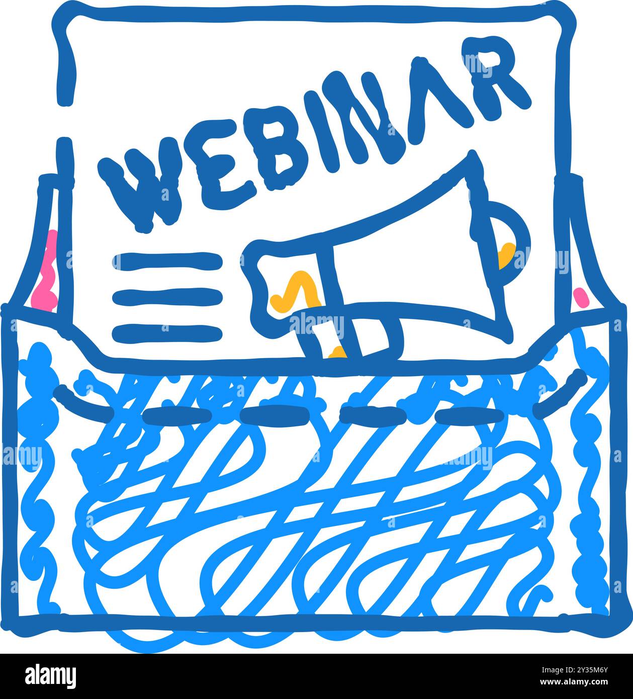 promote webinar icon doodle illustration Stock Vector Image & Art - Alamy