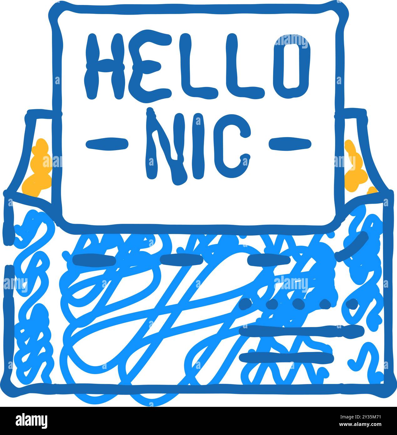 personalized email icon doodle illustration Stock Vector Image & Art ...