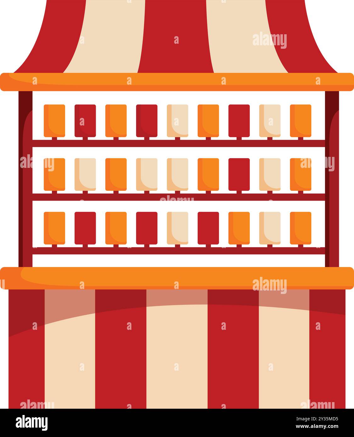 Classic shooting gallery booth at a fun amusement park or festive ...