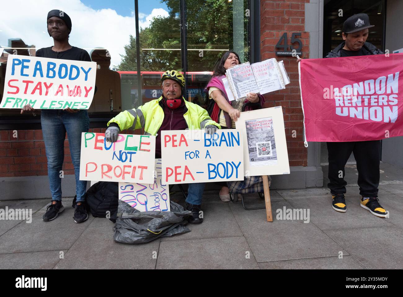 London, UK. 12 September, 2024. Residents of properties owned by ...