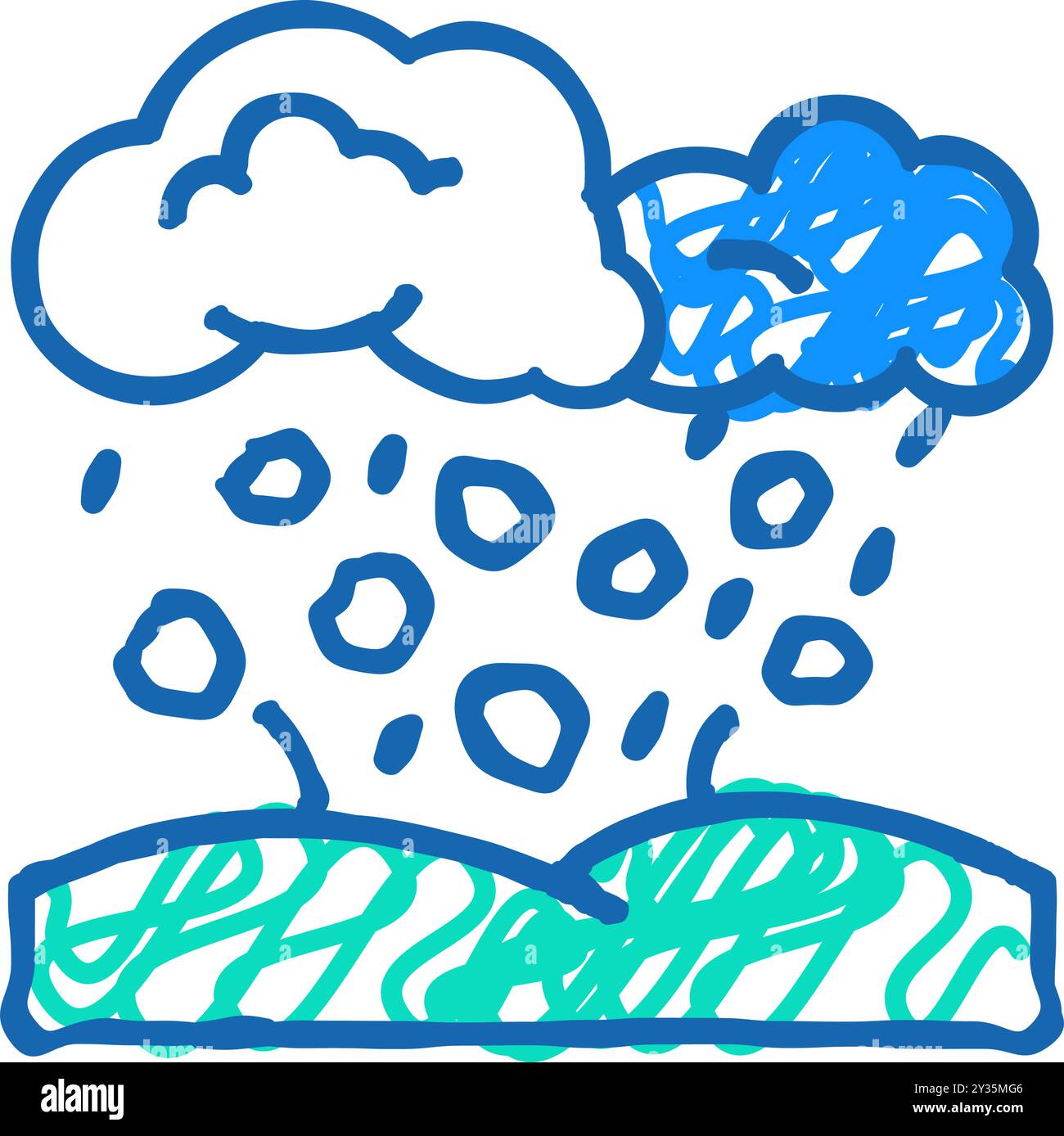 hail weather icon doodle illustration Stock Vector Image & Art - Alamy