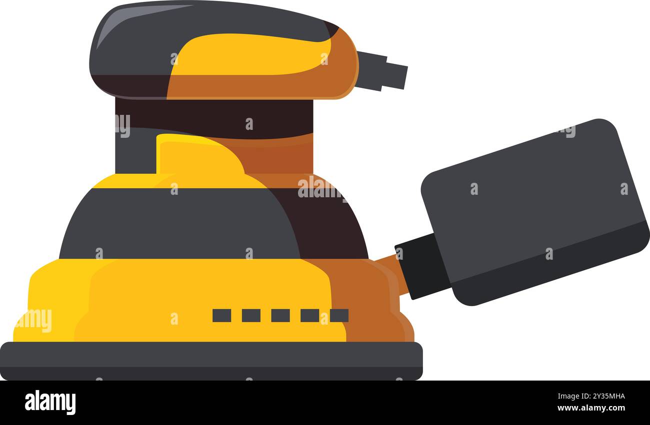 Illustration of an orbital sander, a power tool used for sanding wood ...