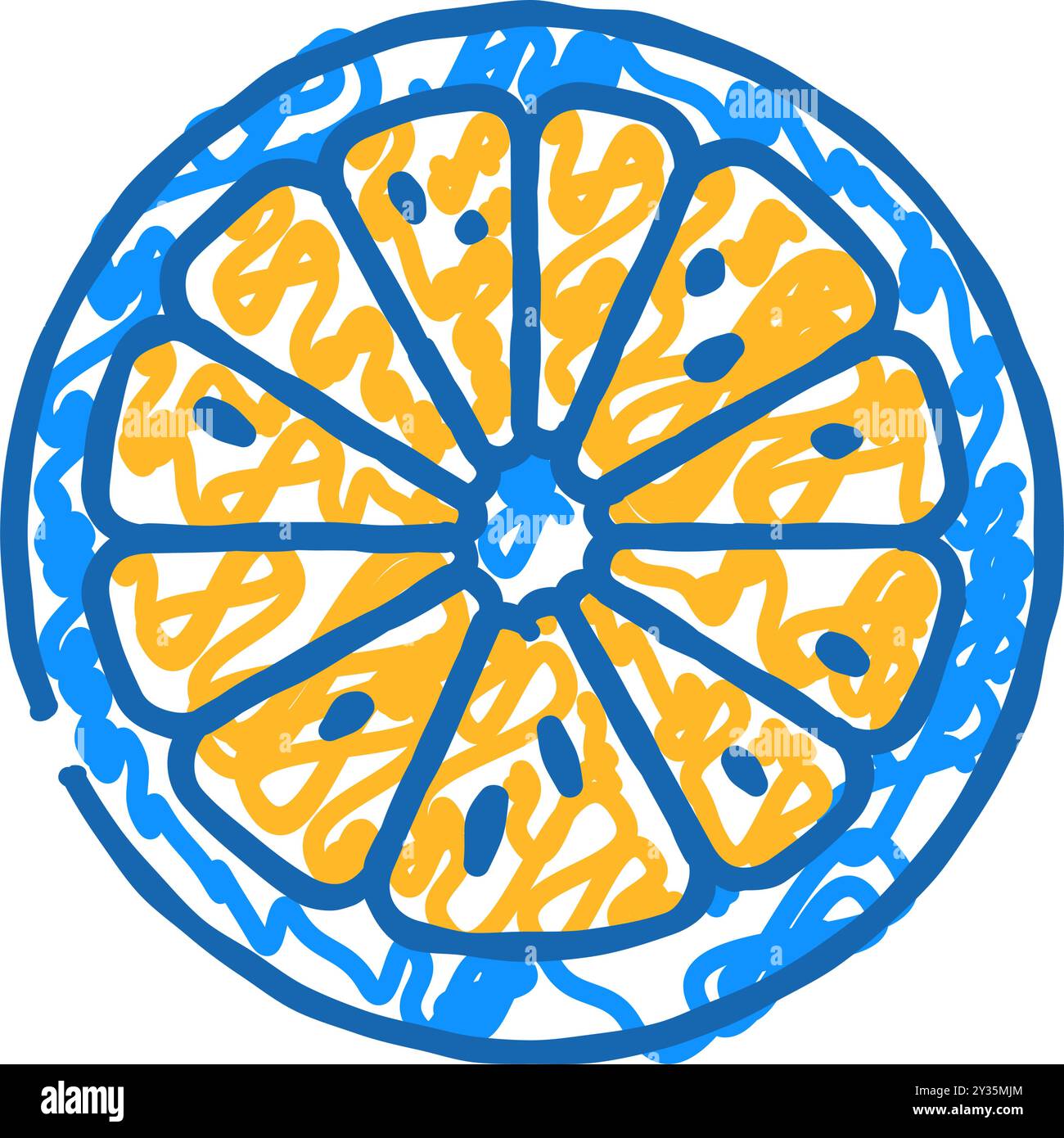 lemon cut icon doodle illustration Stock Vector Image & Art - Alamy