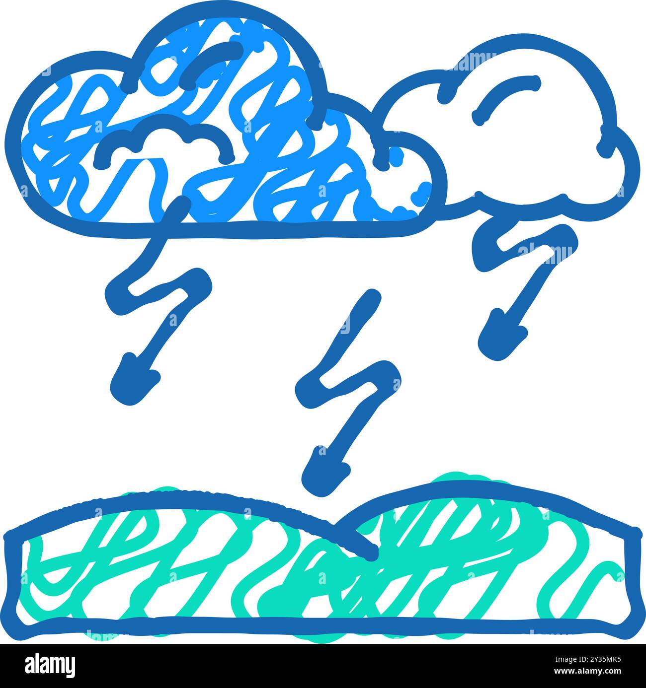 thundersnow weather icon doodle illustration Stock Vector Image & Art - Alamy