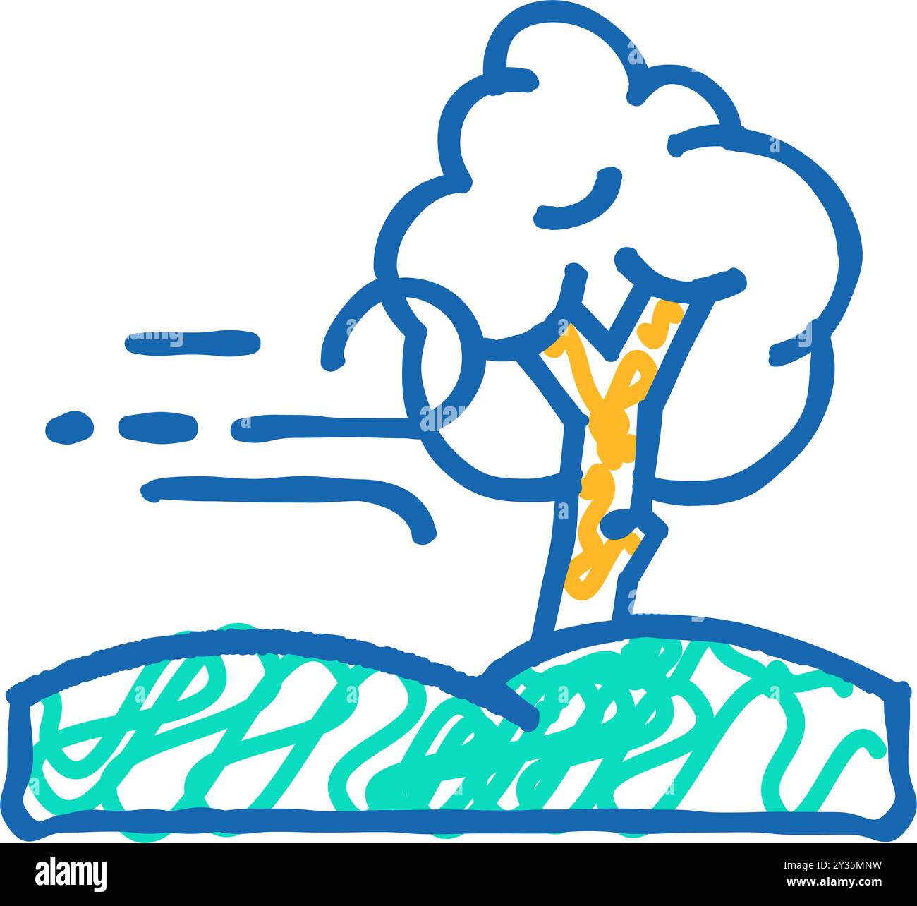 windy weather icon doodle illustration Stock Vector Image & Art - Alamy