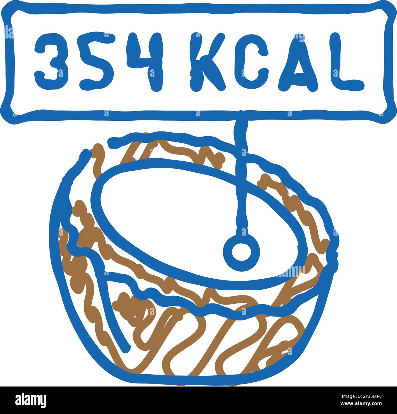 nutritional energy value icon doodle illustration Stock Vector Image ...