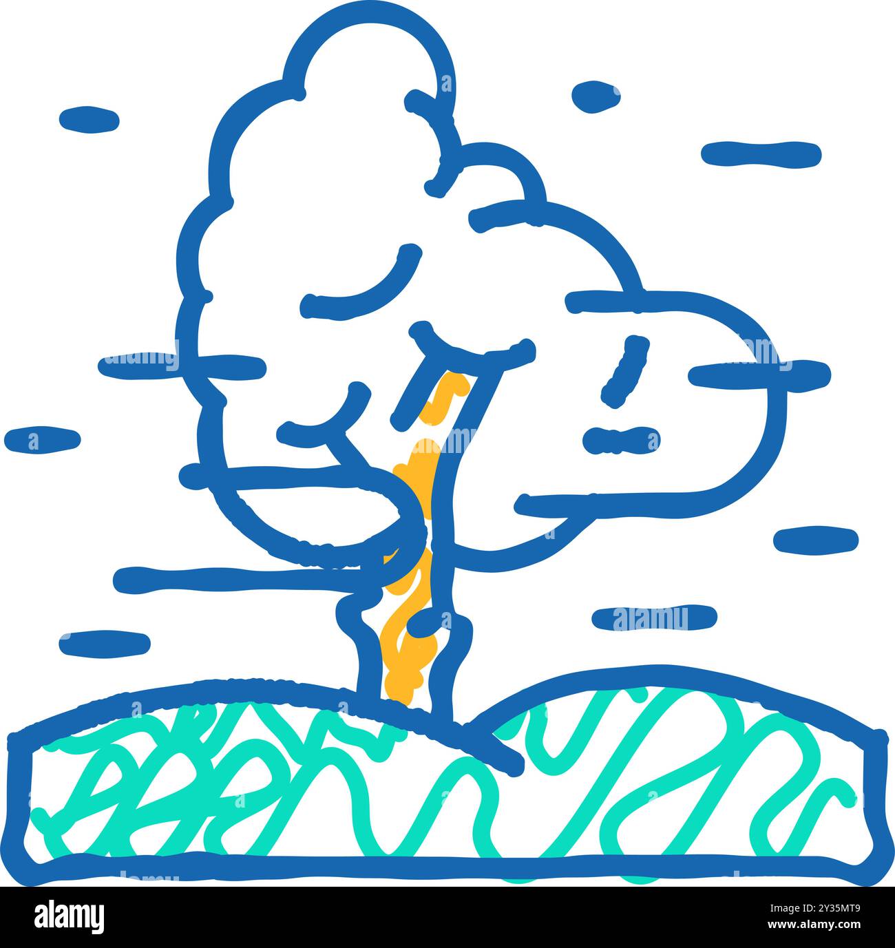 fog weather icon doodle illustration Stock Vector Image & Art - Alamy