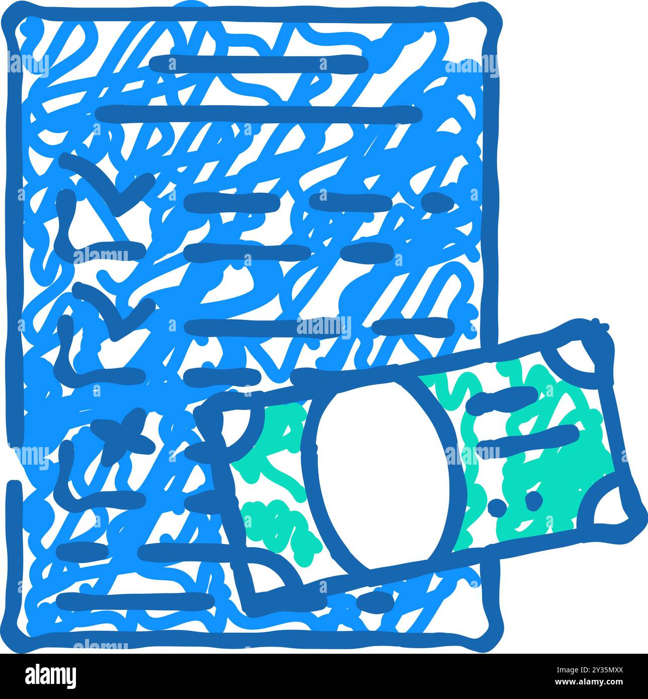 checklist check icon doodle illustration Stock Vector Image & Art - Alamy