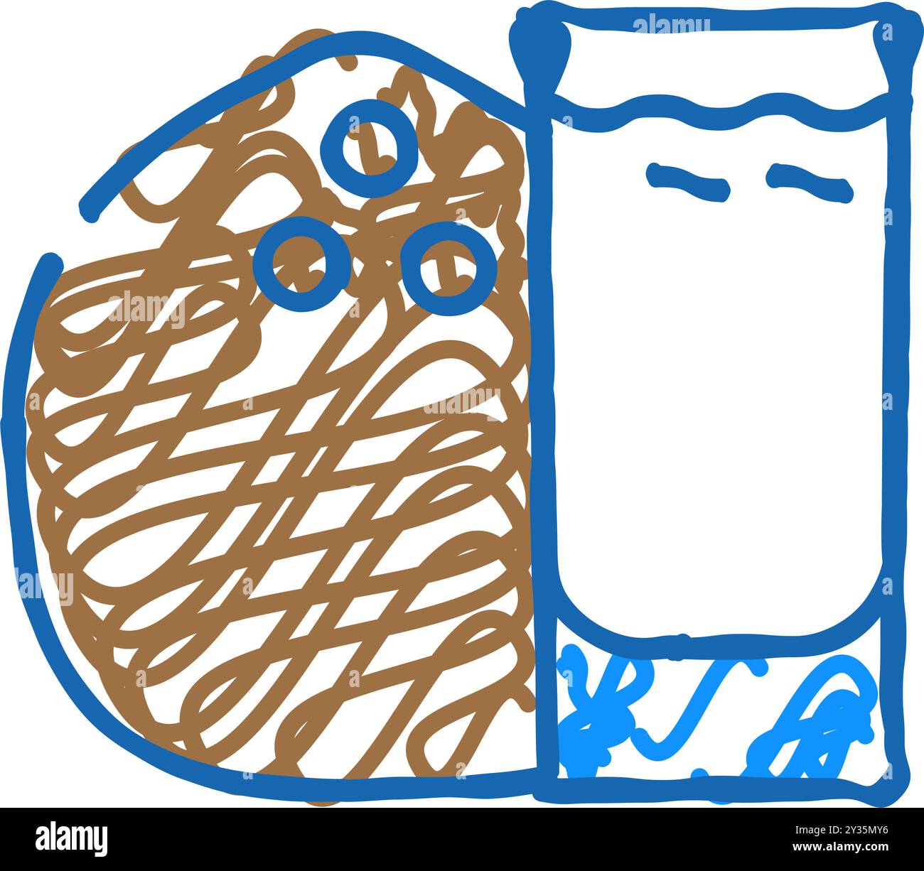 water coconut tropical icon doodle illustration Stock Vector Image ...
