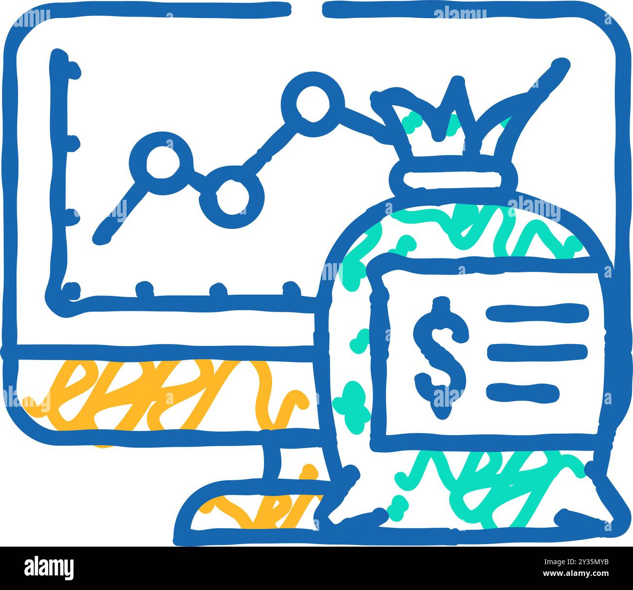 roi increase icon doodle illustration Stock Vector Image & Art - Alamy