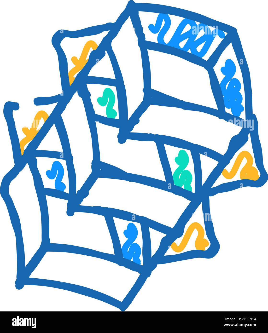 tall box kite icon doodle illustration Stock Vector Image & Art - Alamy