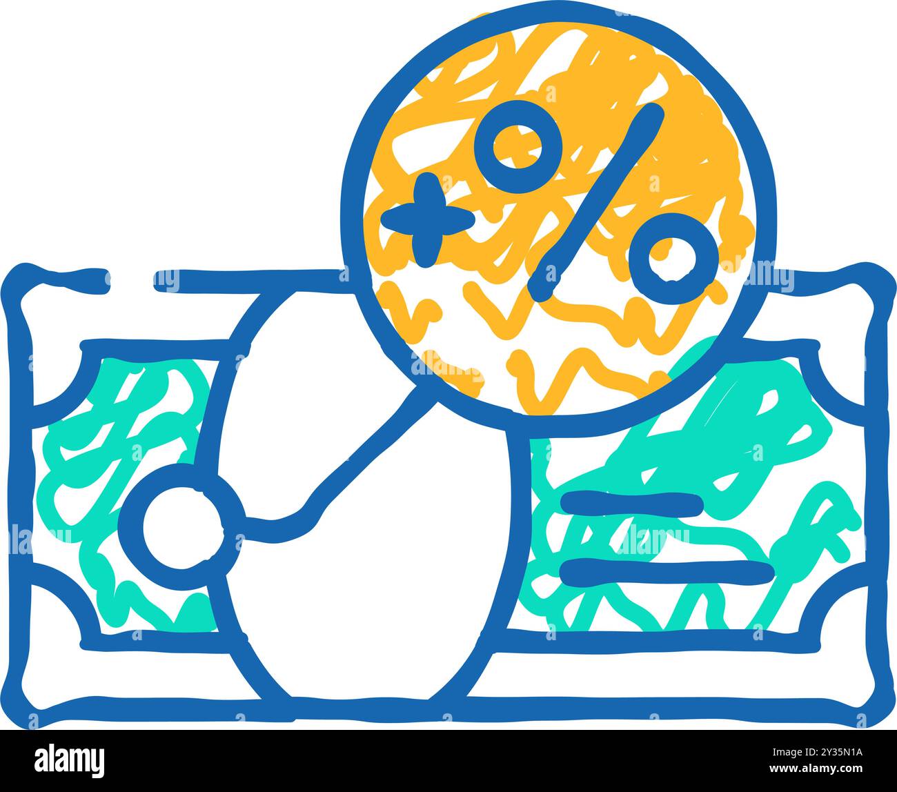 profit percentage icon doodle illustration Stock Vector Image & Art - Alamy