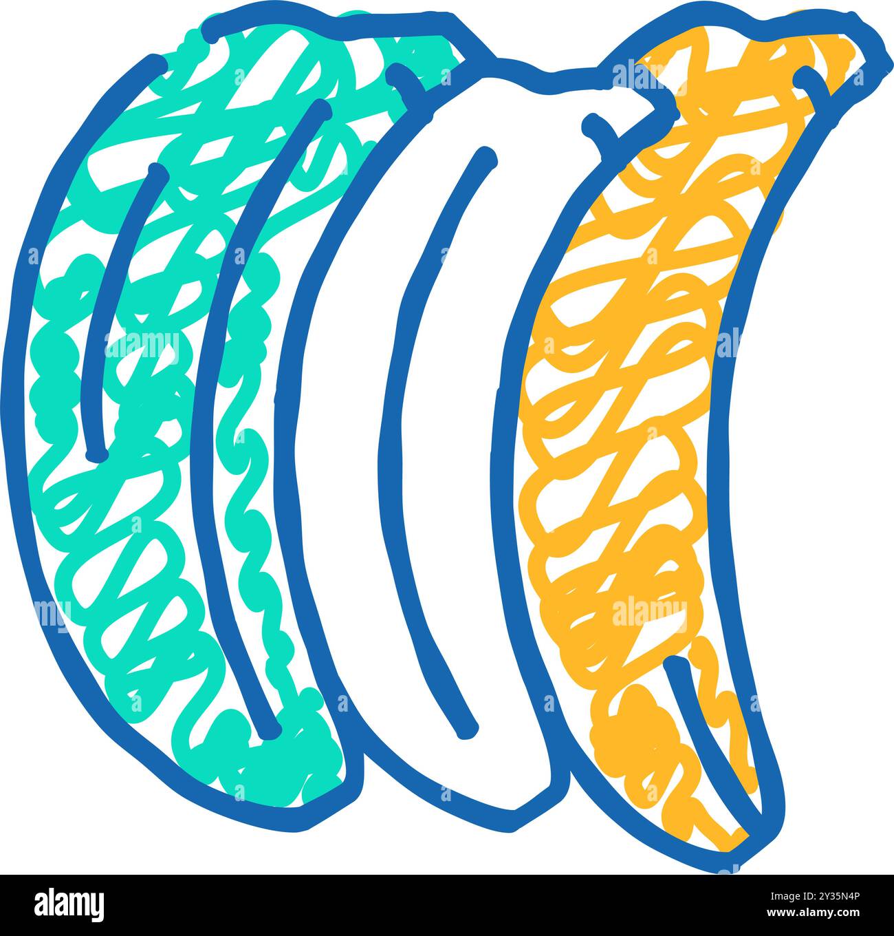 ripe banana icon doodle illustration Stock Vector Image & Art - Alamy