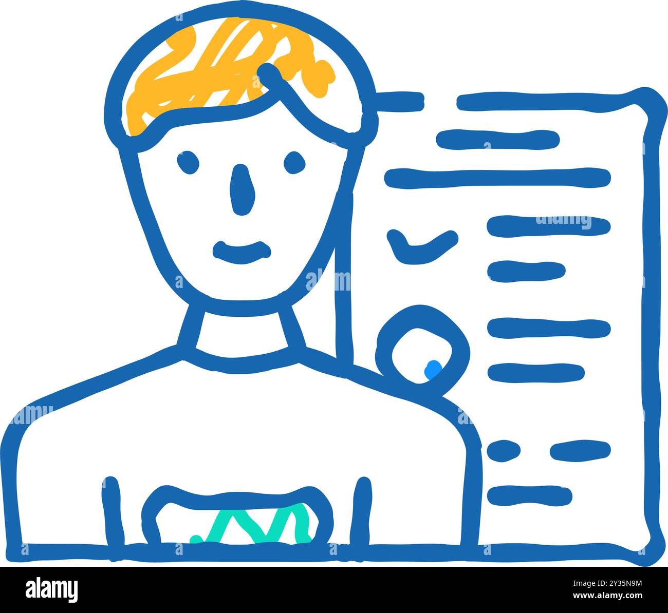 hql highly qualified lead icon doodle illustration Stock Vector Image ...