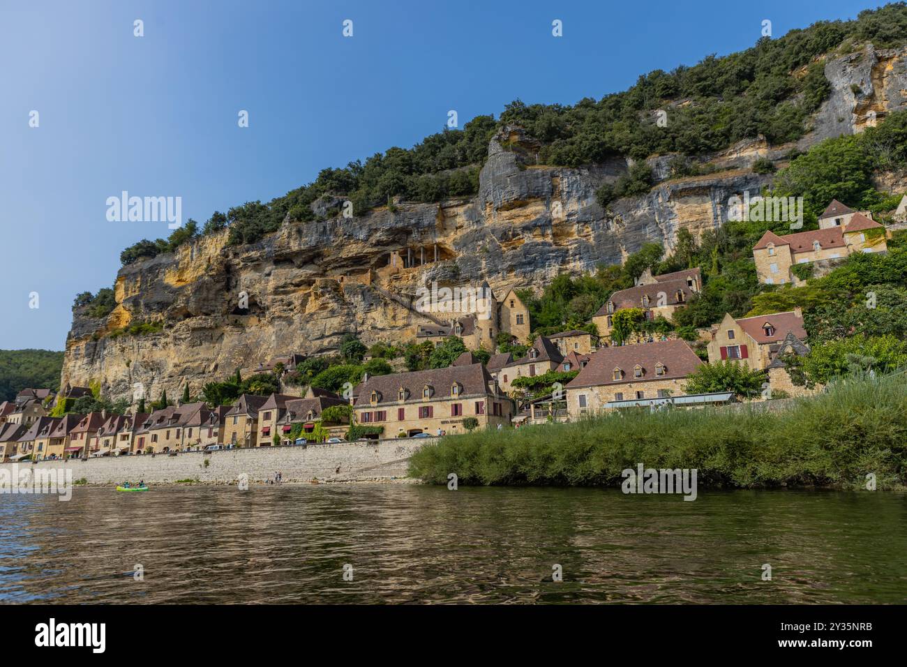 La Roc Gageac; France: August 20; 2024:Medieval river village of La Roc ...