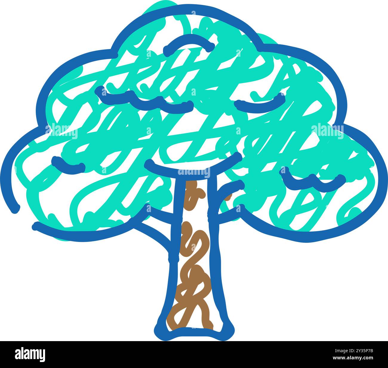 Doodle natural tree delicious Stock Vector Images - Alamy