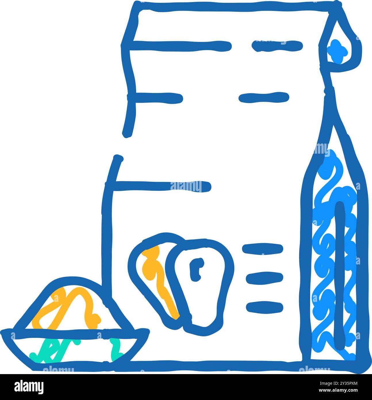 corn flour icon doodle illustration Stock Vector Image & Art - Alamy