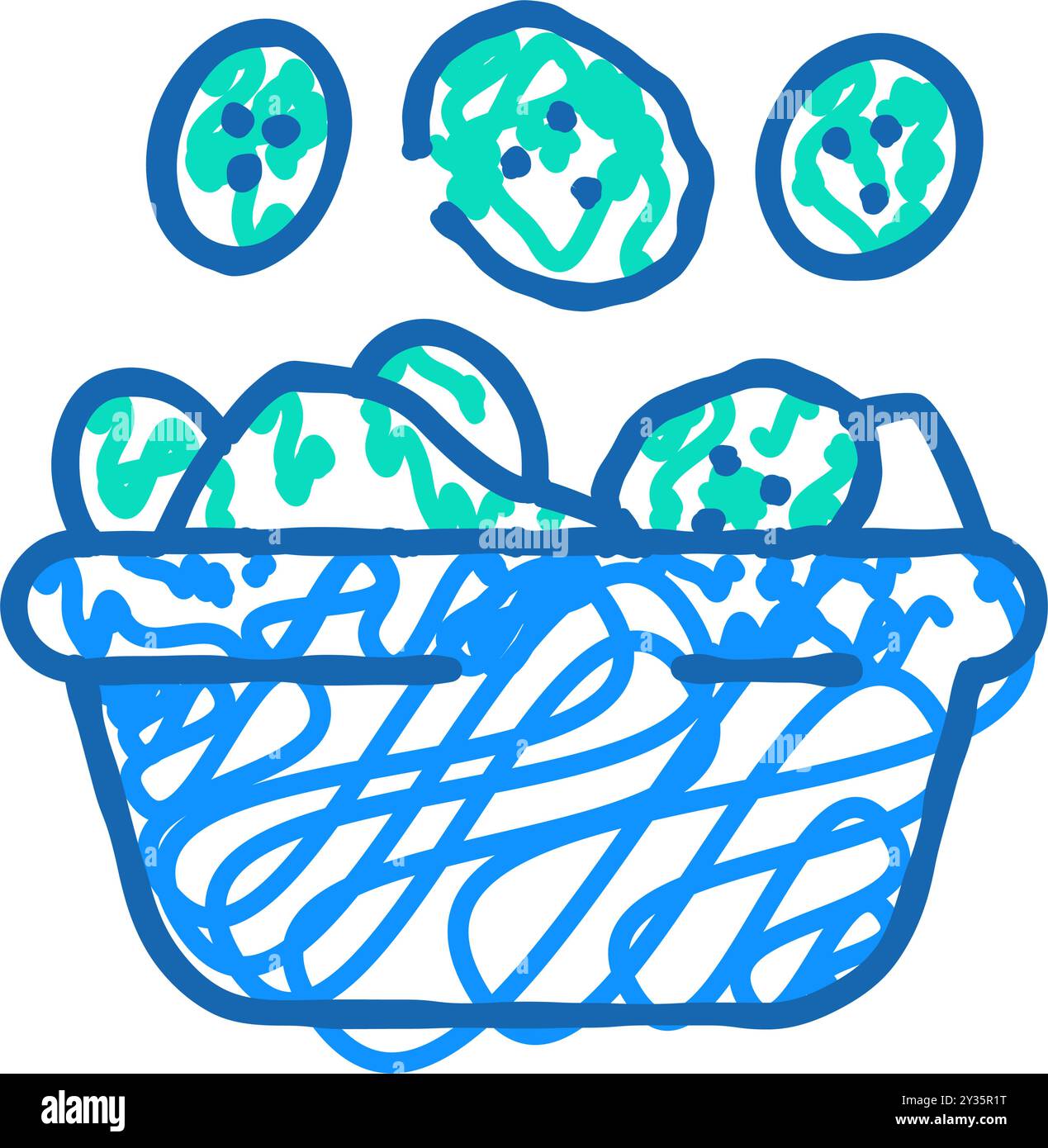 cucumber salad icon doodle illustration Stock Vector Image & Art - Alamy