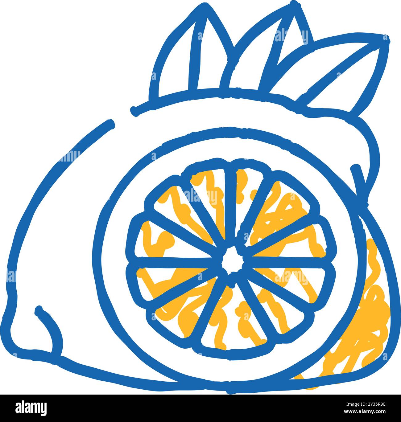 lemons cut icon doodle illustration Stock Vector Image & Art - Alamy