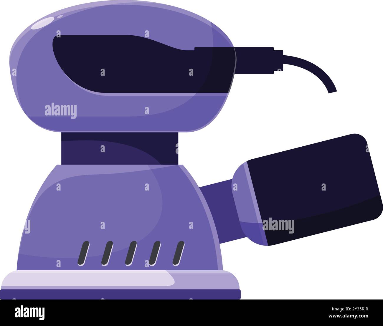 Purple electric sander for polishing surfaces in cartoon style Stock ...