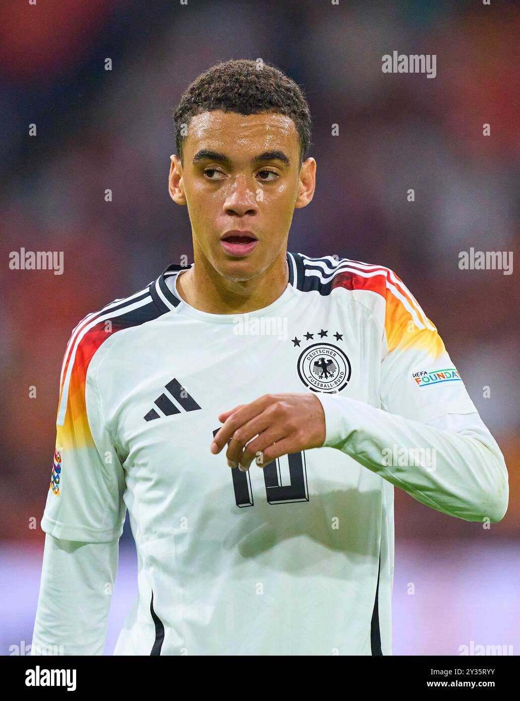Jamal Musiala, DFB 10 in the UEFA Nations League 2024 match NETHERLANDS ...