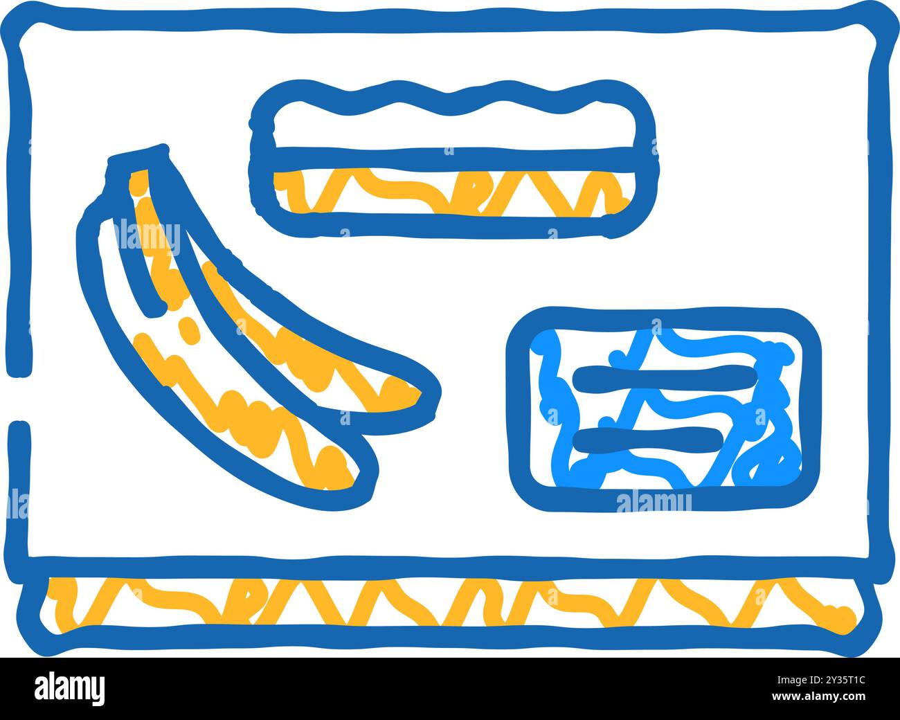 banana box packing icon doodle illustration Stock Vector Image & Art ...