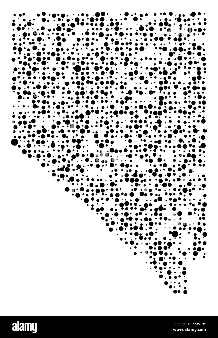 Symbol Map of the State Nevada (United States of America) showing the ... Symbol Map of the State Nevada (United States of America) showing the ...
