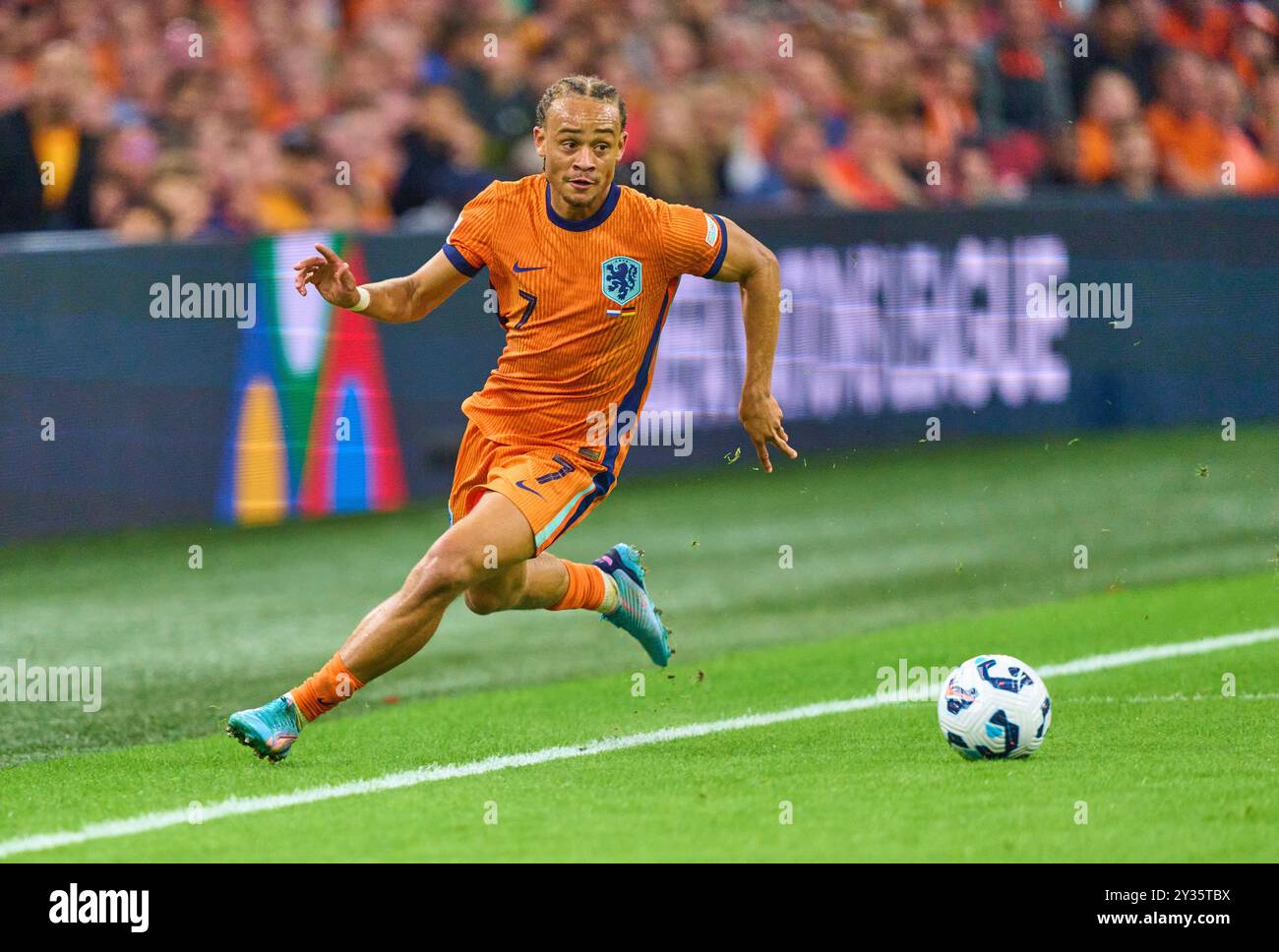 Xavi Simons, NL 7 in the UEFA Nations League 2024 match NETHERLANDS ...