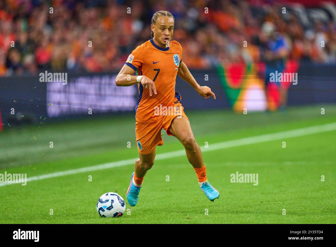 Xavi Simons, NL 7 in the UEFA Nations League 2024 match NETHERLANDS ...