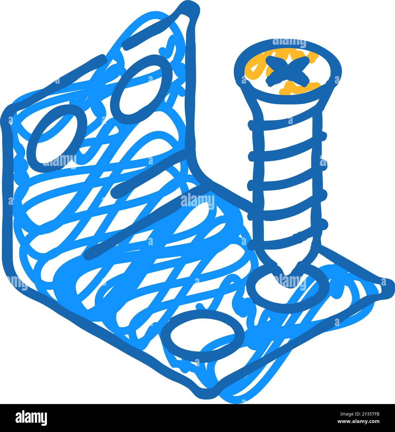 Insert bolt assembly furniture Stock Vector Images - Alamy