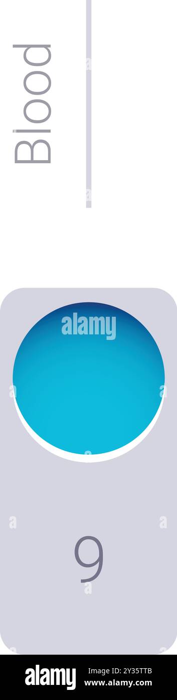 Minimalist graphic showing the result of a blood test revealing blood ...