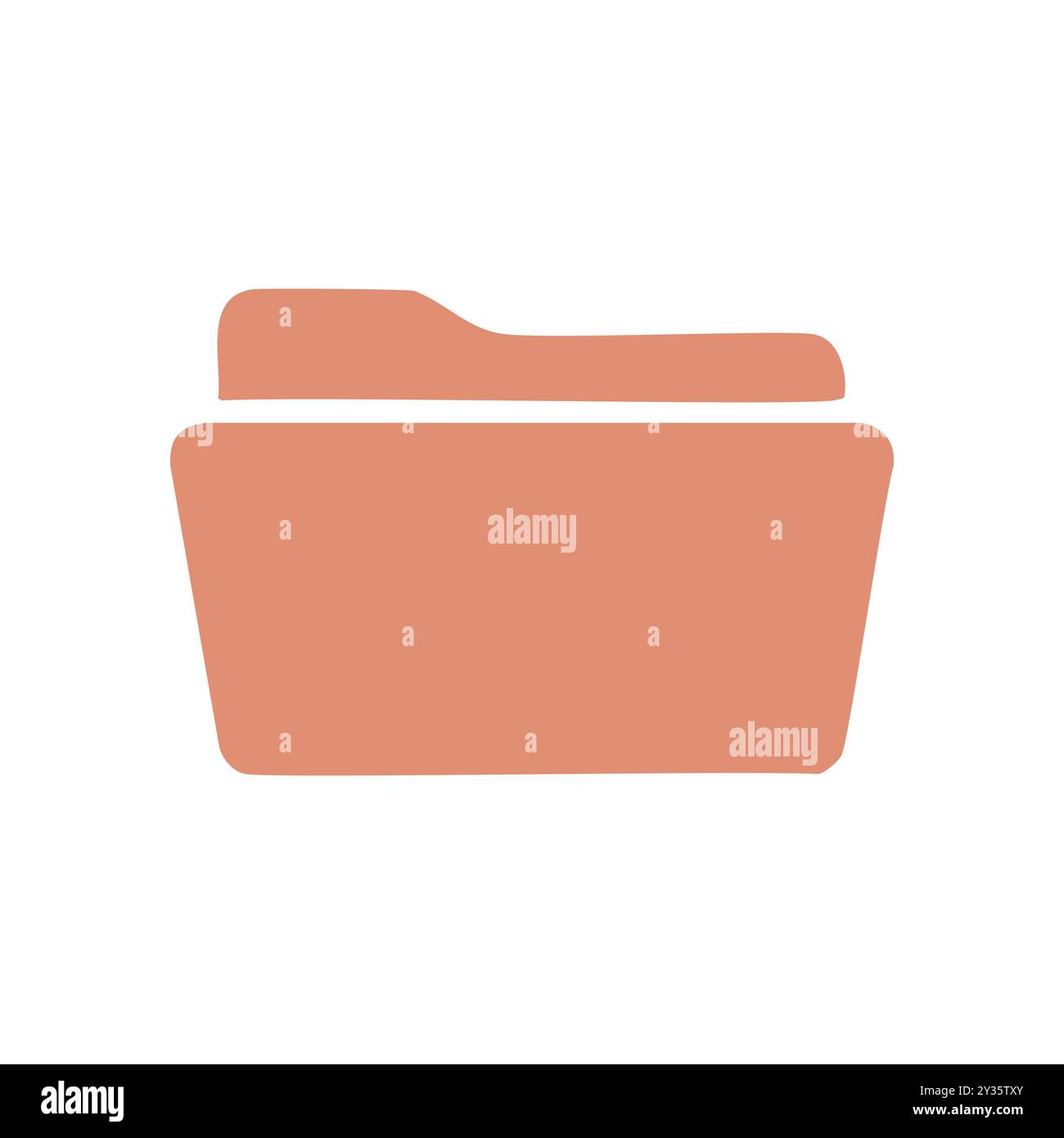 Folder icon. Simple folder icon in peach color, perfect for website or ...
