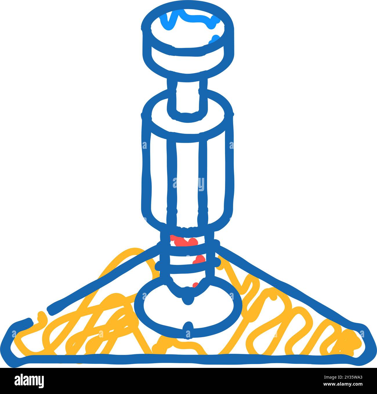 insert metal screw assembly furniture icon doodle illustration Stock ...