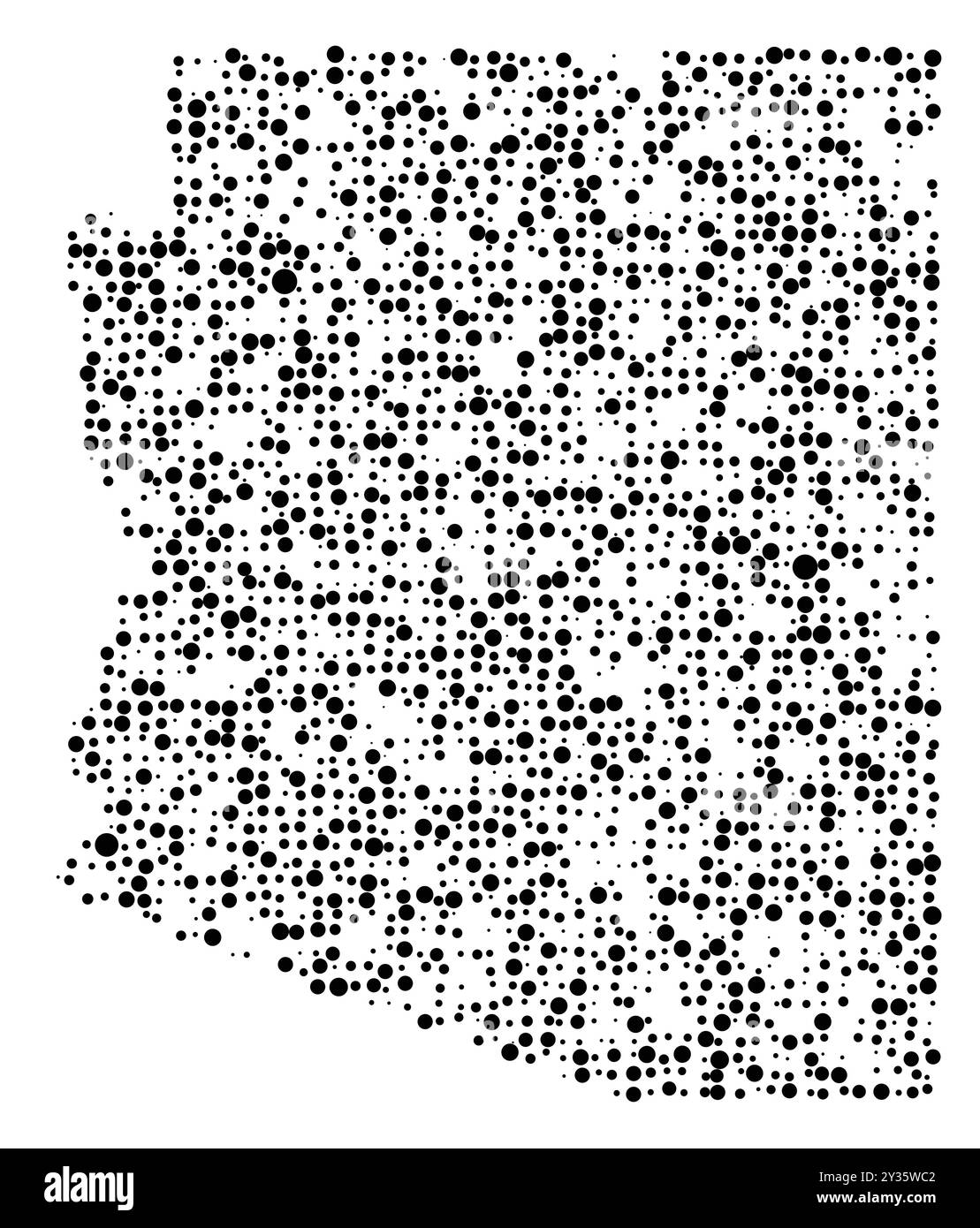 Symbol Map of the State Arizona (United States of America) showing the ... Symbol Map of the State Arizona (United States of America) showing the ...