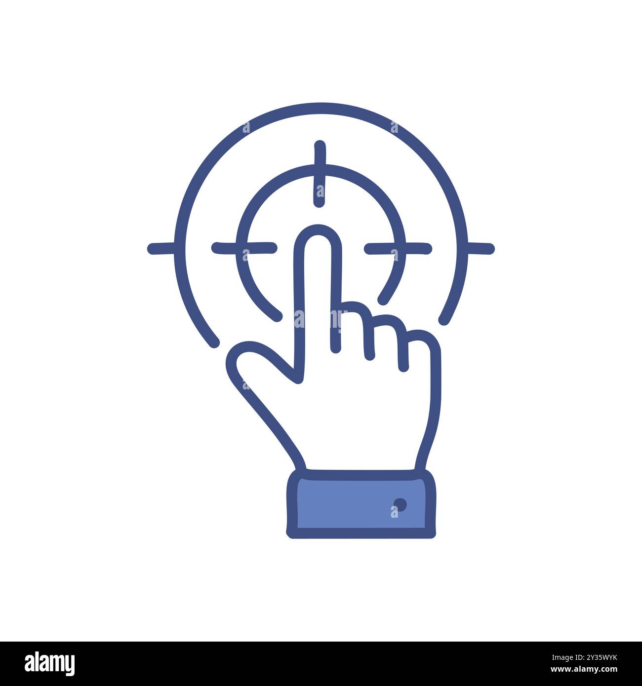 Clicking action icon Stock Vector Images - Alamy