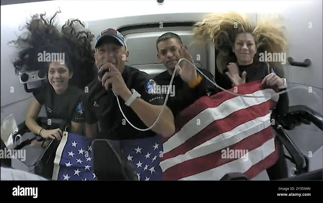 Sep 12, 2024, In Space: Astronauts SARAH GILLIS, JARED ISAACMAN, SCOTT ...